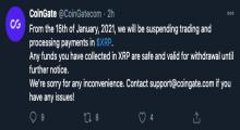 CoinGate Açıkladı: 4.000’e Yakın Satıcı, XRP Desteğini Kaybediyor