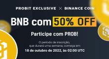 Líder entre os tokens de exchange, BNB será disponibilizado a 50% OFF