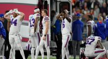 Bills sagen, dass Damar Hamlins Zusammenbruch auf dem Feld auf einen Herzstillstand zurückzuführen war