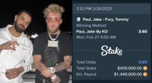 Rap-Star Drake verliert $400.000 Bitcoin-Wette auf Jake Paul im Split-Decision-Verlust gegen Tommy Fury –