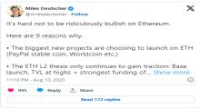Popüler kripto analisti sürpriz Ethereum analizini paylaştı: “Hâlâ rakipsiz bir altcoin”