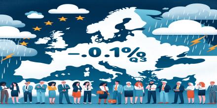 PIB-ul zonei euro se contractă cu 0,1% în T3, alimentând temerile de recesiune