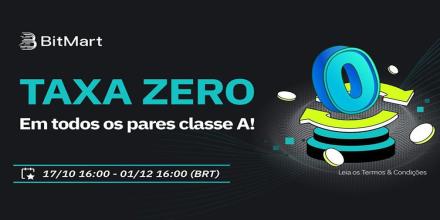 BitMart oferece taxas grátis para criadores de ofertas em mais de 200 pares spot de primeira linha