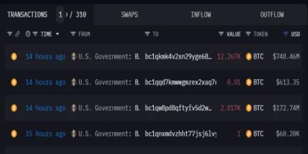 Rząd USA przelał Bitcoiny warte setki milionów dolarów