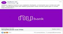 Página falsa do Nubank no Facebook tenta roubar senha de clientes