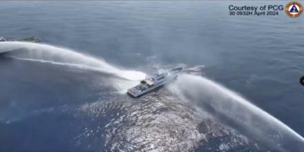 Nach Angaben der Philippinen setzte China erneut Wasserwerfer ein