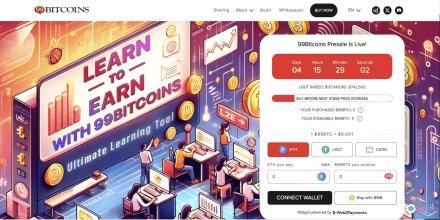 99Bitcoins arrecada US$ 1,2 milhão em fase de pré-venda e oferece grandes vantagens aos seus investidores