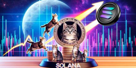 Memecoins de gato roubam a cena na Solana e sobem até 2.900%