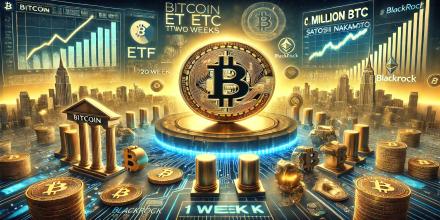 Биткойн-фонды ETF достигли 1 млн BTC и могут превзойти холдинг Сатоши за две недели
