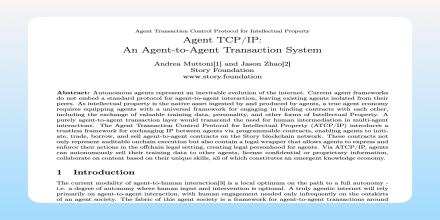  [주요 뉴스] 스토리, AI 에이전트 간 거래 표준 프로토콜 ‘Agent TCP/IP’ 발표