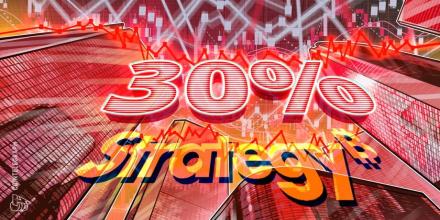 セイラー氏のフォーブス表紙以降、ストラテジー株30%下落