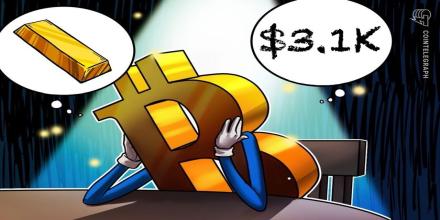 ビットコイン、上値重く停滞|金は3,100ドルに迫る
