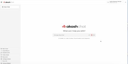 아카시 네트워크(AKT), 아카시챗(AkashChat)에 최신 메타 LLM 탑재– AI와 말로 소통