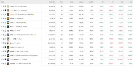 [DEX 리포트] The Little Hodler 등 신규 밈코인 거래량 급증…Dupe 5789% 상승