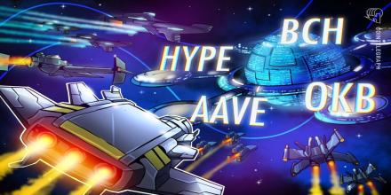 Bitcoin mantém US$ 105 mil enquanto HYPE, AAVE, BCH e OKB buscam impulsionar as altcoins mais alto
