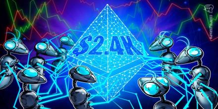 Preço do Ether está estável perto de US$ 2,4 mil enquanto investidores em criptomoedas apostam no crescimento de longo prazo