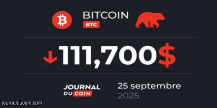 Le BTC sous pression à cause des whales ? – Bitcoin le 25 septembre