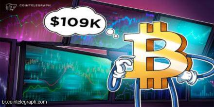 Bitcoin cai abaixo de US$ 109 mil enquanto traders se preparam para o vencimento de US$ 22 bilhões em opções