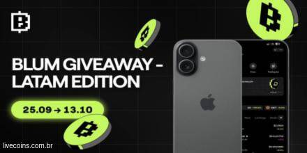 Blum anuncia promoção com sorteio de iPhone 17 e US$ 500 em prêmios em criptomoedas, veja como participar