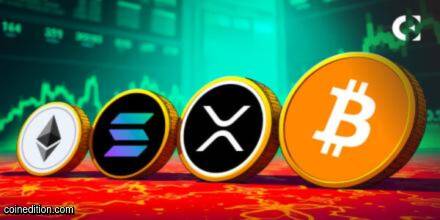 Bitcoin supera los $ 121K a medida que XRP, Chainlink, Solana y SUI se preparan para la ruptura