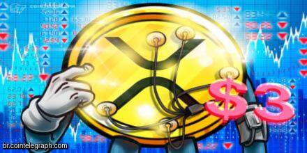 XRP cai abaixo de US$ 3: até onde o preço pode recuar?