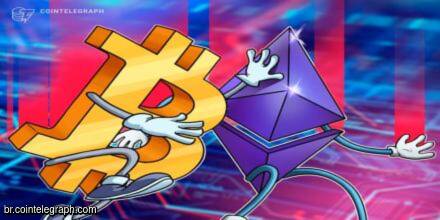 Despejo de baleias força a queda do Bitcoin e do Ethereum, alerta especialista