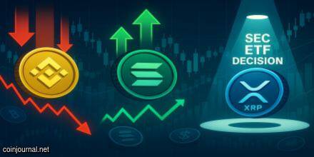 Crypto wrap: BNB dips 10% as SOL tests $200; XRP ETFs updates