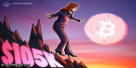 Compradores de Bitcoin acumulam ordens em US$ 105 mil enquanto crise do mercado cripto se aproxima do fim