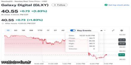 갤럭시 디지털, 10억달러 전환사채 발행에 10% 급락…주식 희석 우려 확산