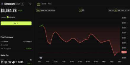 Ethereum Balinaları Kasımda %12 Düşüşle 1,37 Milyar Dolar’lık ETH Aldı