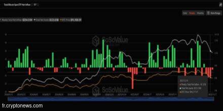 ETF Crypto : sorties record sur Bitcoin, afflux continus sur Solana