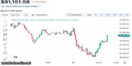 엔비디아 ‘실적 서프라이즈’에 시장 안도…비트코인 9만1000달러 회복