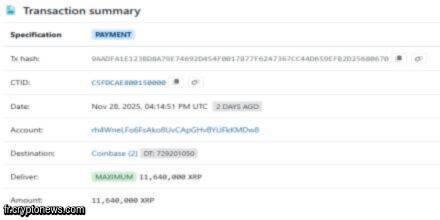 Ripple : un transfert massif de 11,64 millions de XRP sur Coinbase – Analyse