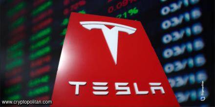 Tesla hit a new record close at $489.88 after rising 3.1% on Tuesday