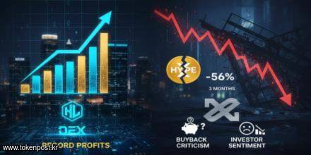 HYPE 56% 급락…수익은 호황인데 토큰은 왜 추락했나