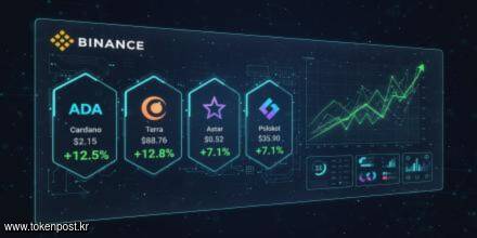 바이낸스, ADA·LUNA·ASTER 거래쌍 확대…LUNA 13% 급등