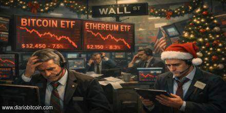 Los ETF de Bitcoin y Ether vieron salir casi USD $900 millones durante la semana de Navidad