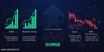 DePIN·Gaming 섹터 연말 급등…장기 약세 딛고 12% 이상 반등
