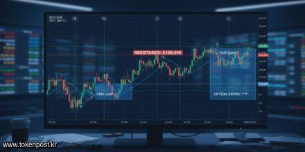 비트코인($BTC), 10만 달러 앞둔 조정 국면…딜러 헤징·CME 갭이 단기 변수