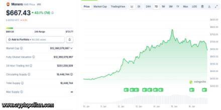 XMR rallies in response to a hacker laundering $282M from a wallet attack