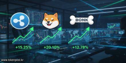 XRP·시바이누·봉크, 비트코인 점유율 하락 속 차세대 주자로 급부상