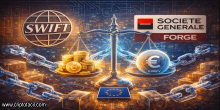 SWIFT e Société Générale testam liquidação de títulos tokenizados com stablecoin em euros