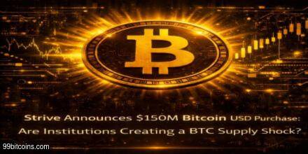 Strive Plans $150M Bitcoin USD Buy: Are Institutions Creating a Bitcoin Supply Shock?