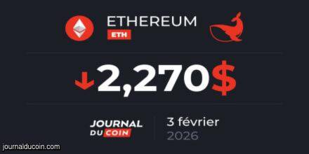 ETH peut-il revenir vers les 3 000 $ ? Ethereum le 3 février