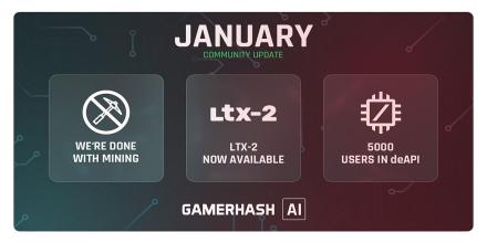 GamerHash Community Update — January 2026