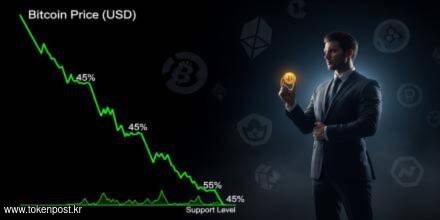 −45% 폭락한 비트코인… '가짜 낙관론' 끝, 암호화폐 구조조정 본격화