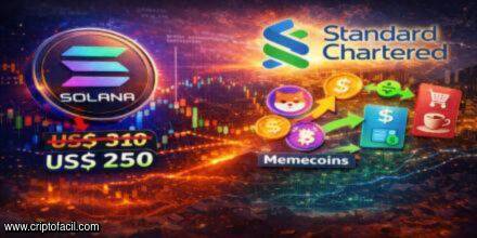 Standard Chartered corta projeção de preço da Solana para 2026 e alerta sobre memecoins