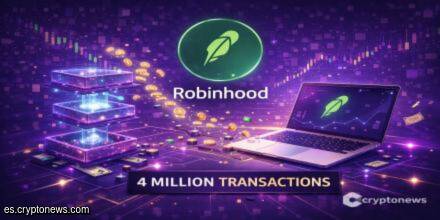 La capa 2 de Robinhood registra 4 millones de transacciones en su primera semana