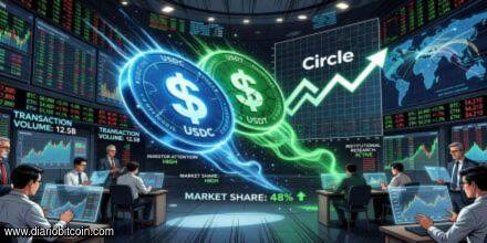 USDC supera a USDT en volúmenes y Mizuho sube precio objetivo de Circle
