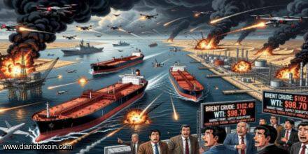 Petróleo rebota sobre USD $102 tras ataques de Irán a infraestructura energética en Oriente Medio